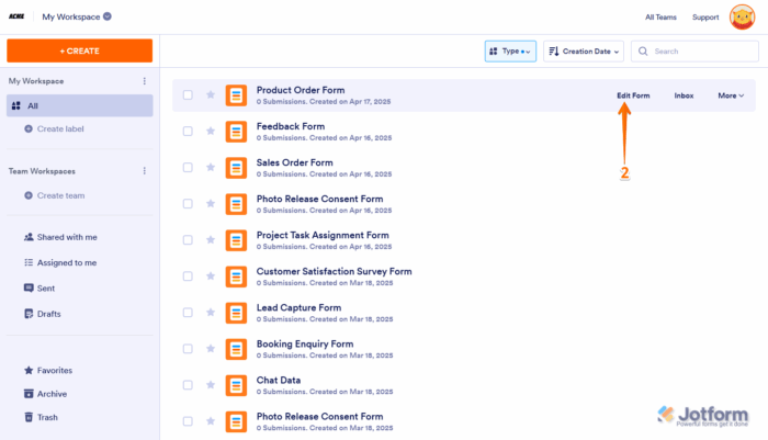 How to Share Forms With Other Users in Jotform Enterprise