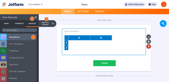 How to Set Up the Spreadsheet Widget?