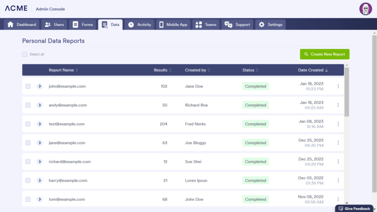 Enterprise Admin Console