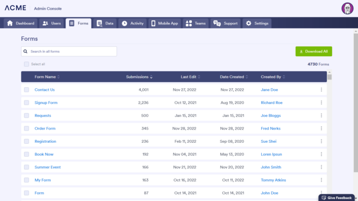 Enterprise Admin Console