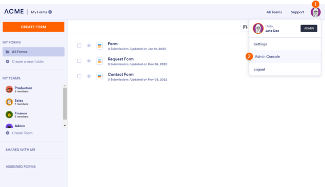 Enterprise Admin Console
