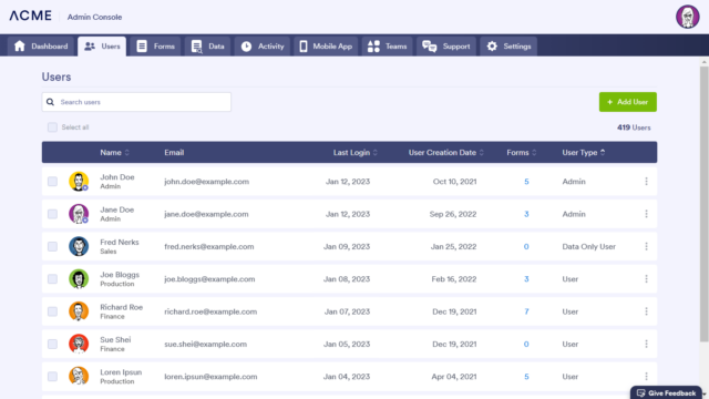 Enterprise Admin Console