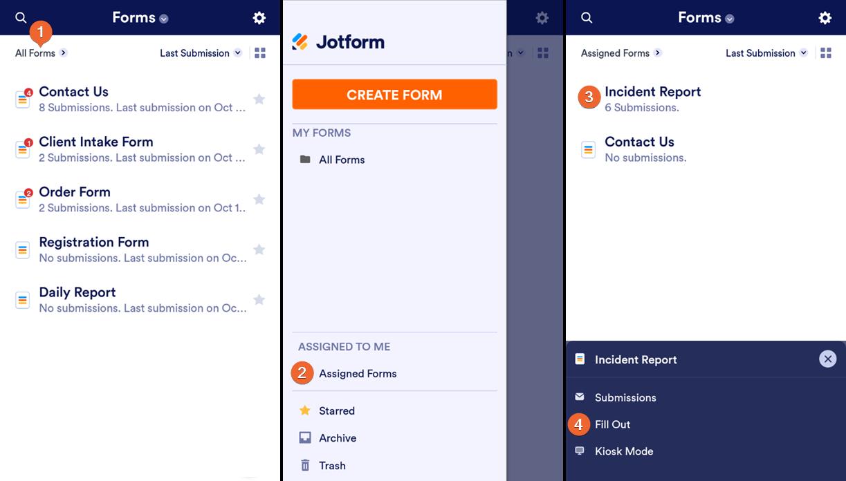 Accessing Your Assigned Forms