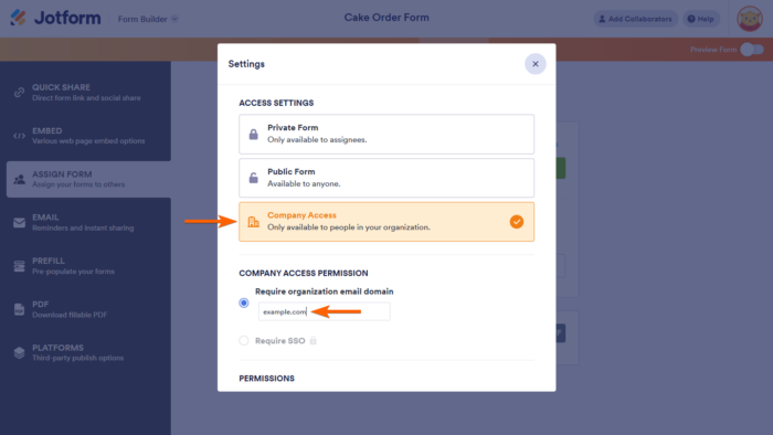 Assigning Forms to Company Members Only