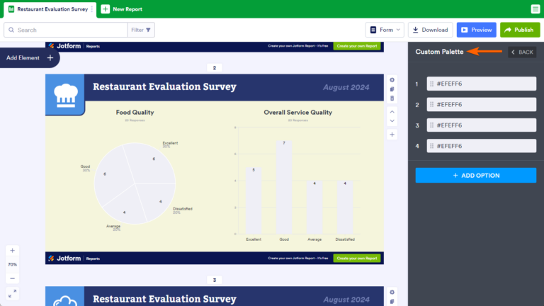 How to Customize a Visual Report