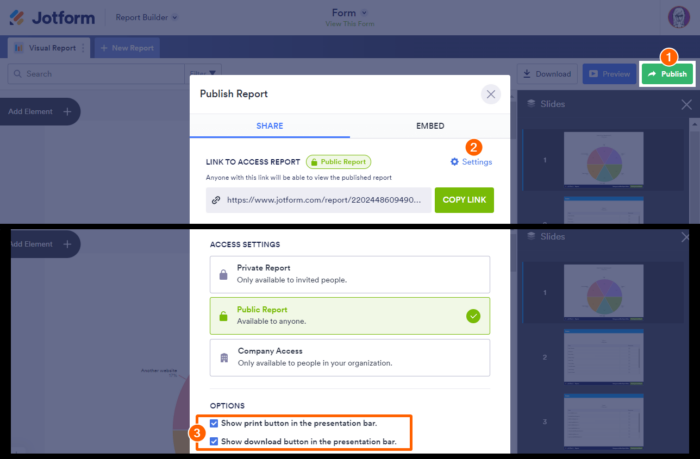 How to Download and Print a Visual Report