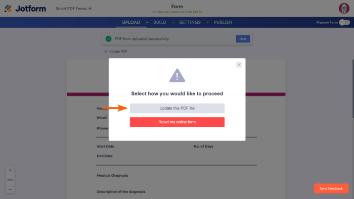 How to Update the Original PDF in Smart PDF Forms