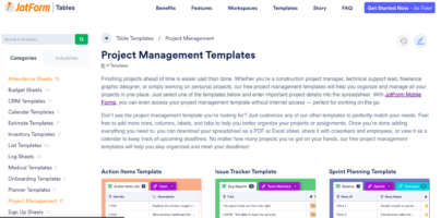 How to use Jotform Tables to manage projects | The Jotform Blog