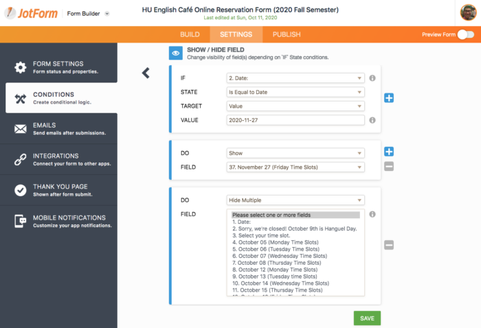 How a professor uses Jotform Tables to manage student appointments ...