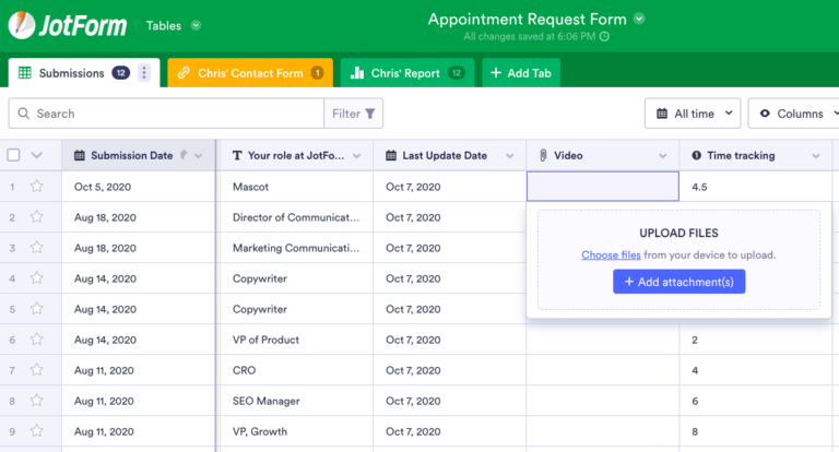 How to use Jotform Tables to manage projects | The Jotform Blog