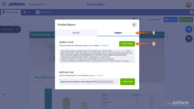 How to Embed a Visual Report