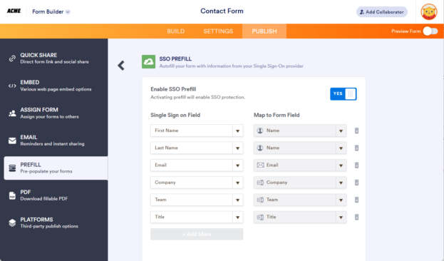 How to Enable SSO Prefill