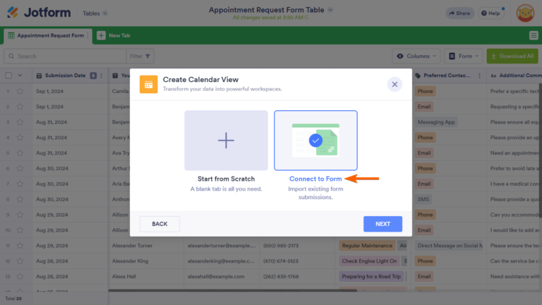 How To Add Different Views To Jotform Tables