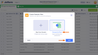 How to Add a Calendar View in Jotform Tables