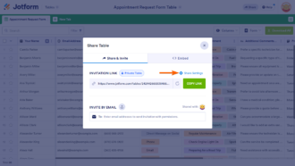 How to Share Your Submission Tables with Jotform Tables and Collaborate