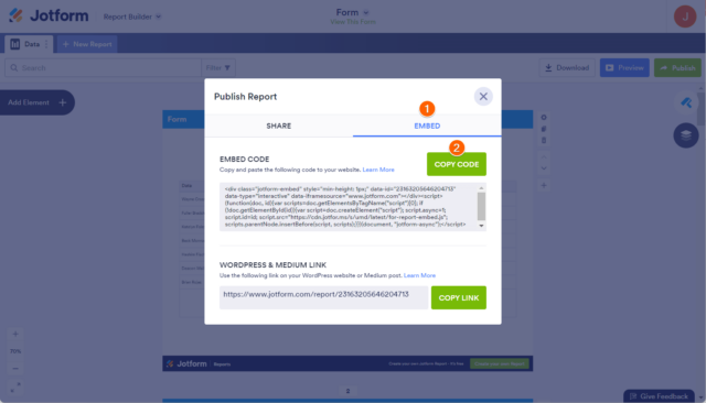 How to Embed a Visual Report