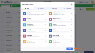 How to Add and Organize Columns in Jotform Tables