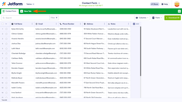 How to Get Data From Other Forms in Jotform Tables
