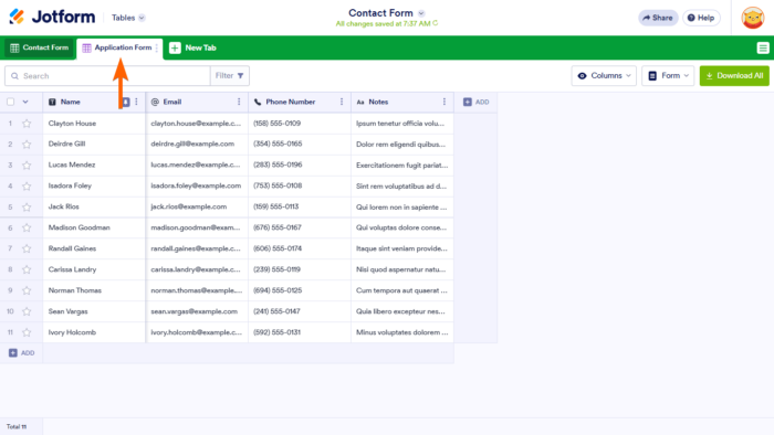 How to Get Data From Other Forms in Jotform Tables