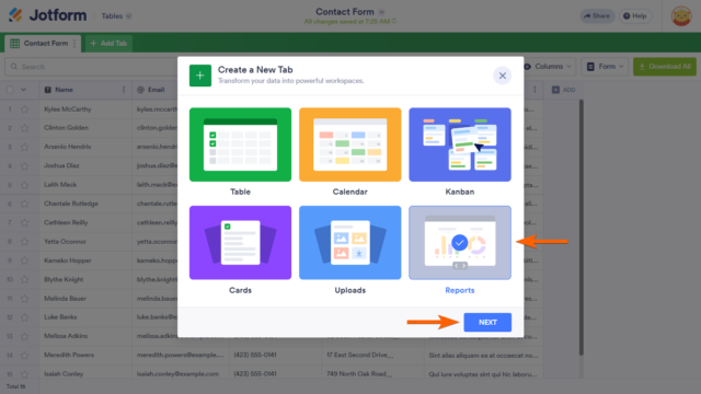 How to Create Automated Reports in Jotform Tables