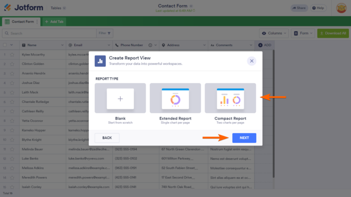 How to Create Automated Reports in Jotform Tables