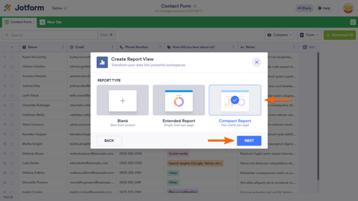 How to Create Automated Reports in Jotform Tables
