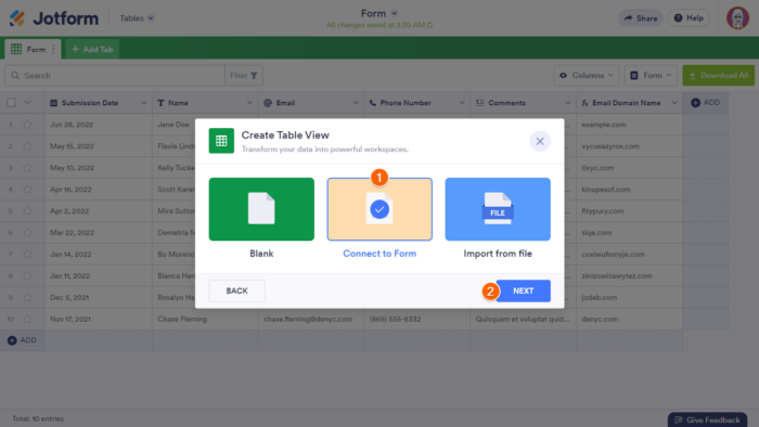 How To Get Data From Other Forms In Jotform Tables