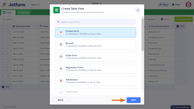 How To Get Data From Other Forms In Jotform Tables