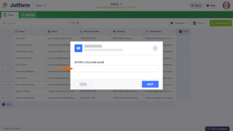 How to Add and Organize Columns in Jotform Tables