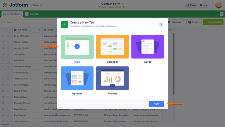 How to Get Data From Other Forms in Jotform Tables
