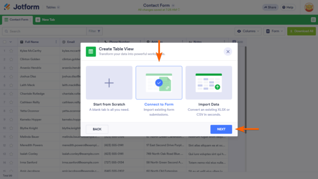 How to Get Data From Other Forms in Jotform Tables