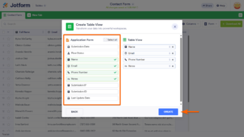 How to Get Data From Other Forms in Jotform Tables