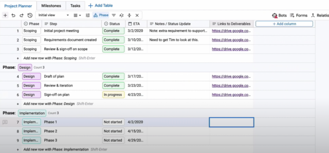 The year of project-tracking apps with tabular formats | The Jotform Blog