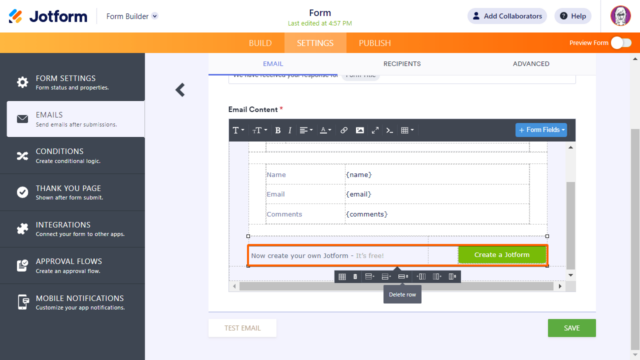 How to Remove Jotform Branding