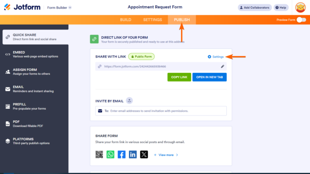 How to Change the Access Settings of a Form