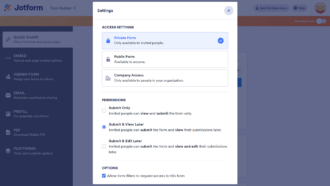How to Change the Access Settings of a Form