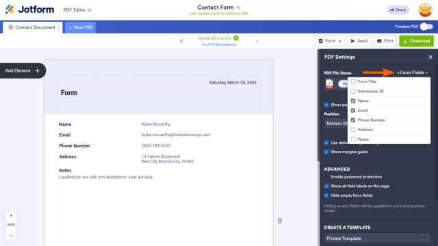 How to Change the PDF Attachment's Filename