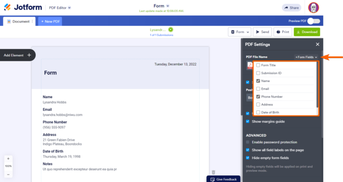 How to Change the PDF Attachment's Filename