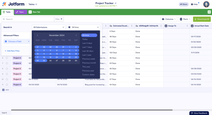 6 embeddable online databases you can create with Jotform Tables | The ...