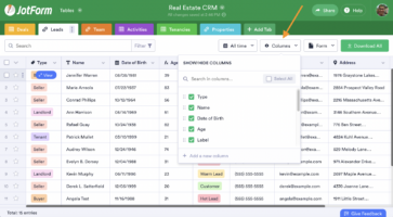 How to create a CRM with Jotform Tables | The Jotform Blog