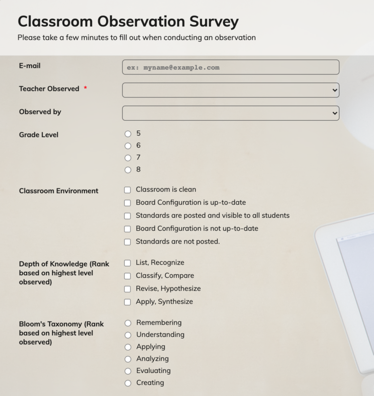 How to observe teachers in the classroom | The JotForm Blog