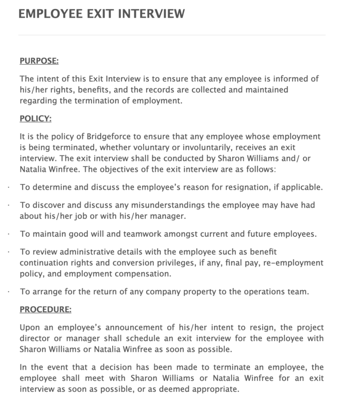 The exit interview process: A guide to offboarding employees | The ...