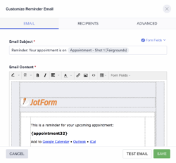 Schedule follow-up appointments and reminders with JotForm | The JotForm Blog