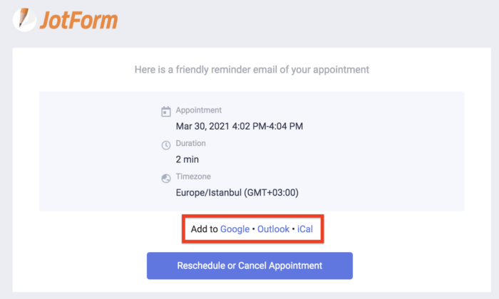 Schedule follow-up appointments and reminders with JotForm | The JotForm Blog