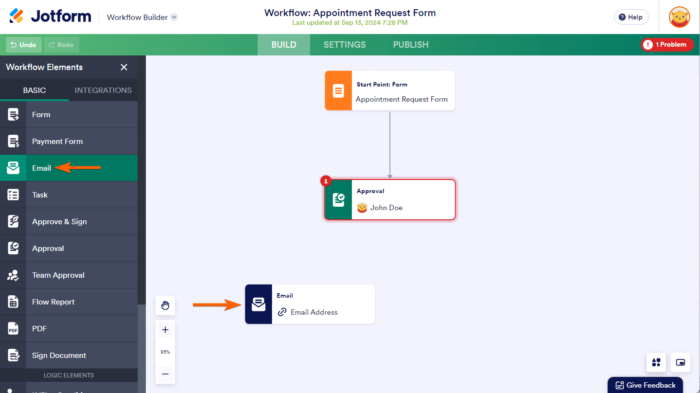 How to Set up a Send Email Element in Jotform Workflows