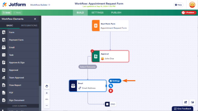 How to Set up a Send Email Element in Jotform Workflows