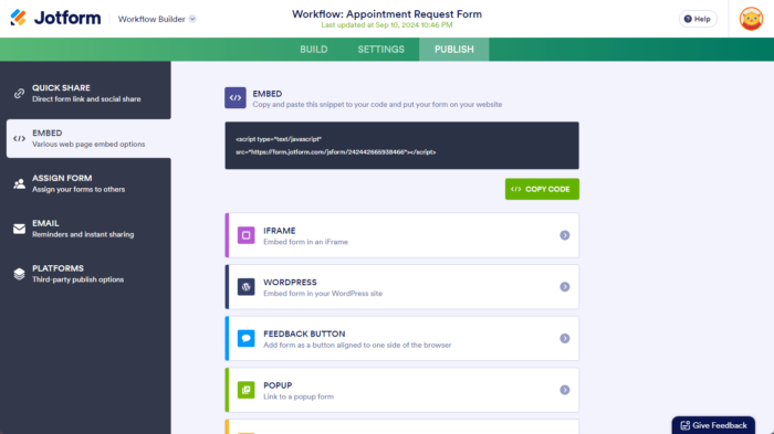 How to Share or Publish Your Workflow