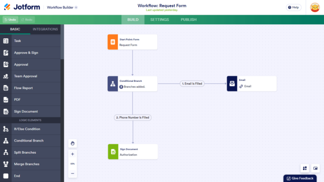 How to Set Up a Conditional Branch in Jotform Workflows