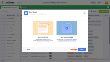 How to Send Email With Form Data in Jotform Tables