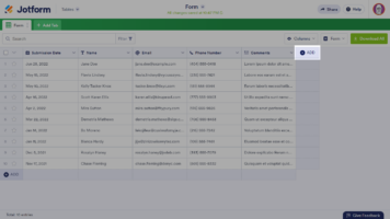 How To Send an Email With Form Data in Jotform Tables